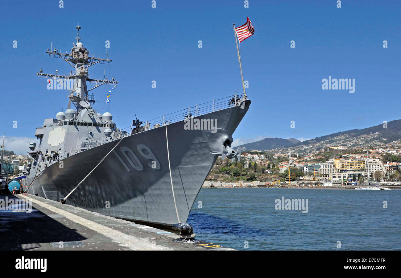 USS Jason Dunham in Funchal, Portugal Stock Photo - Alamy