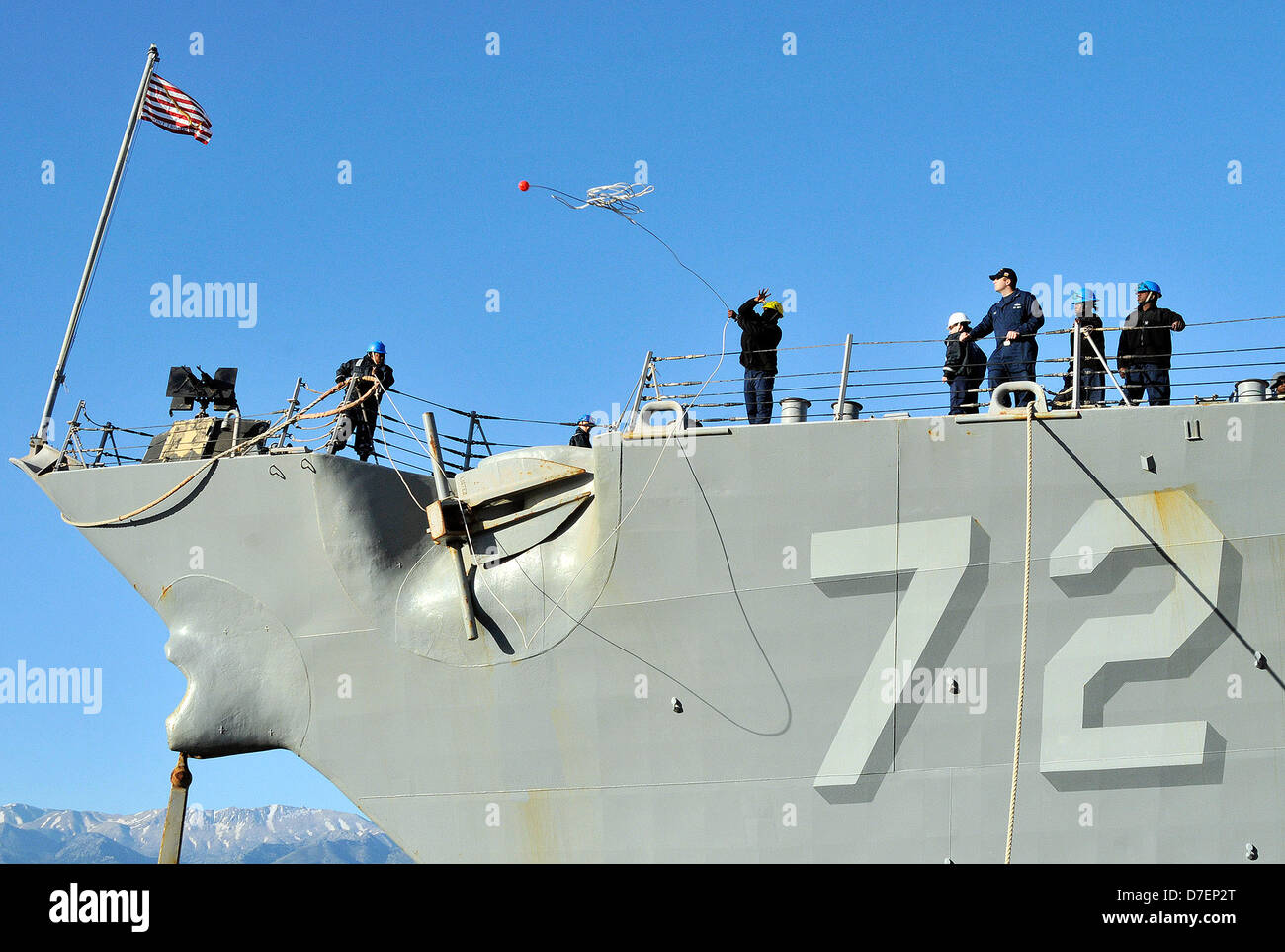 USS Mahan arrives in Souda Bay Stock Photo - Alamy
