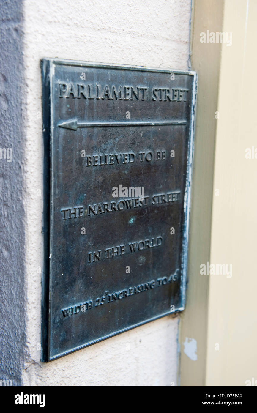 At 25 inches wide Parliament Street is said to be the World's narrowest ...