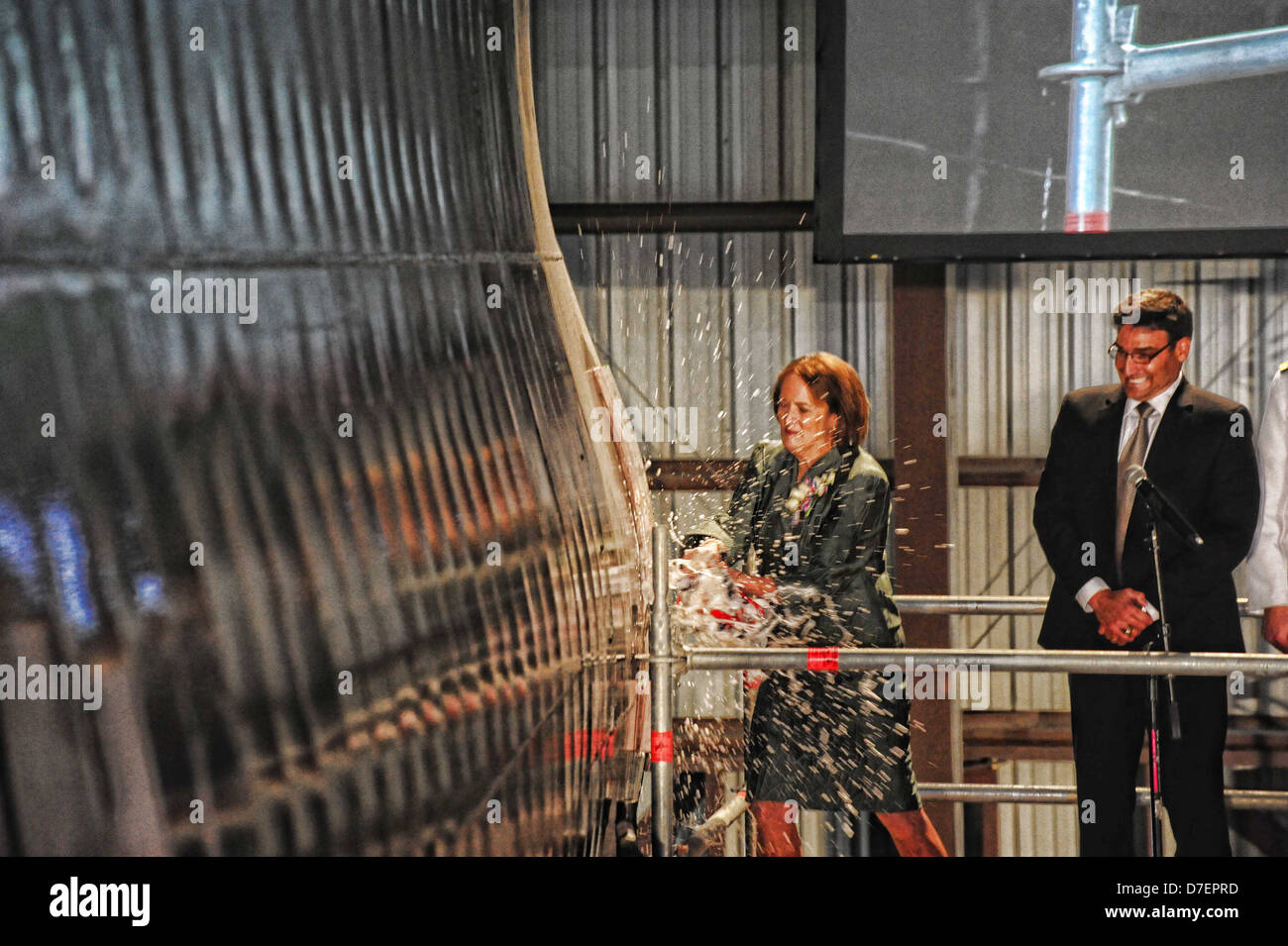 USNS Millinocket is christened Stock Photo - Alamy