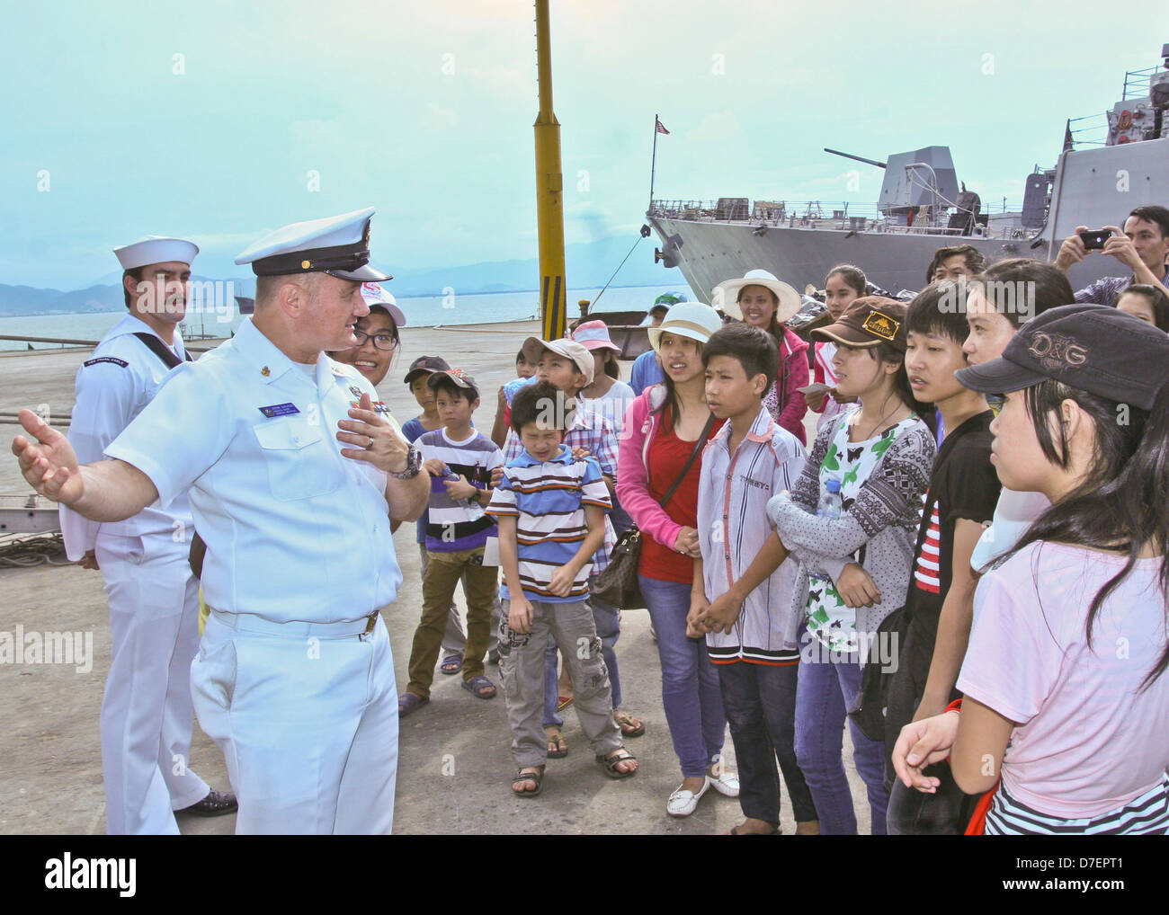 Children tour USNS Salvor Stock Photo - Alamy