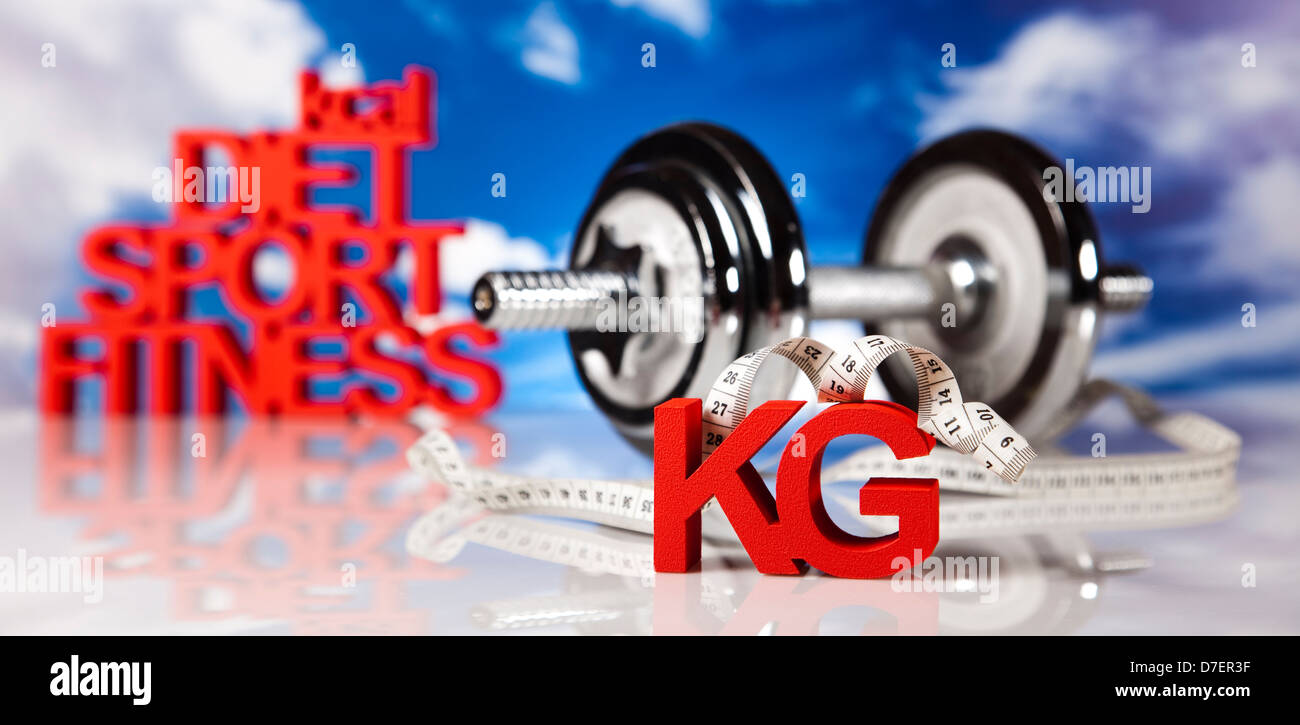 Fitness time, dumbbell Stock Photo - Alamy