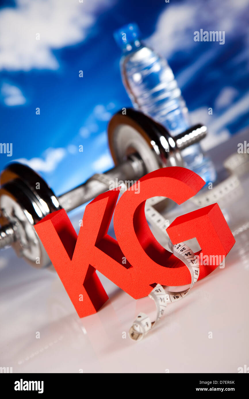 Fitness time, dumbbell Stock Photo - Alamy