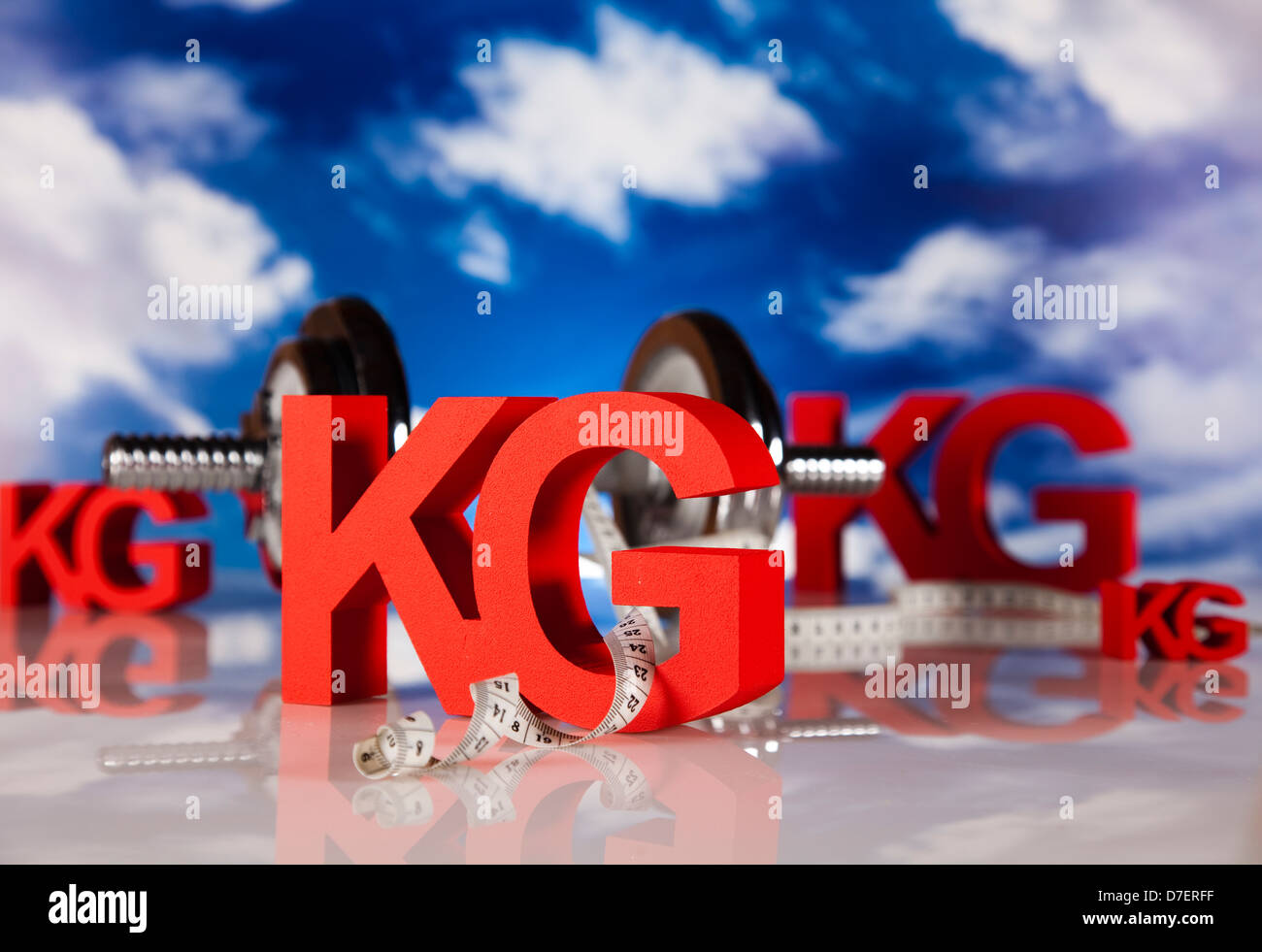 Fitness time, dumbbell Stock Photo - Alamy