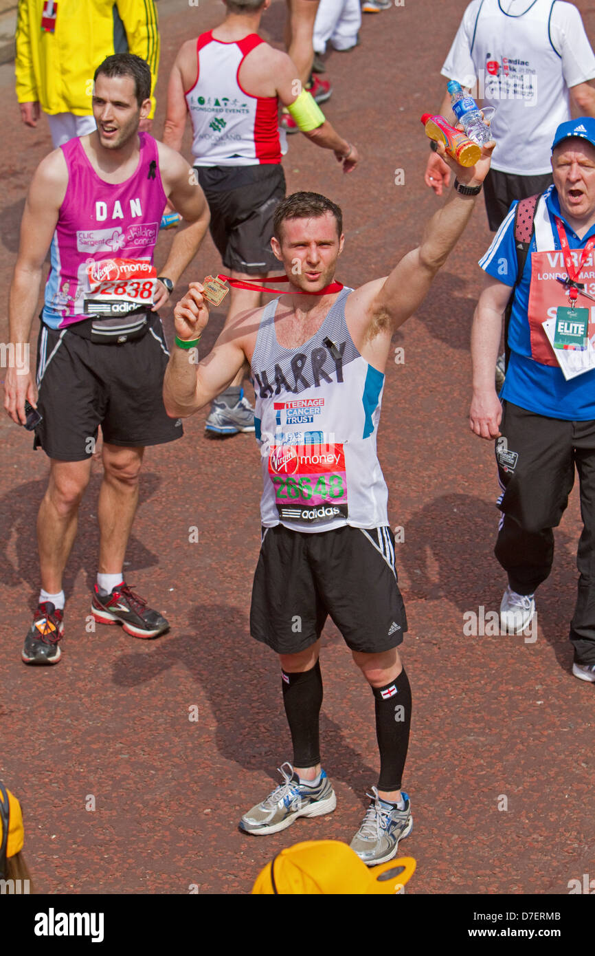 Harry Judd finishes the london marathon 2013 Stock Photo - Alamy