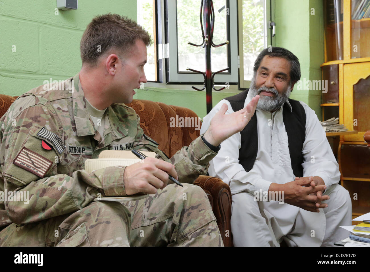 Provincial Reconstruction Team Farah meets with local officials Stock ...