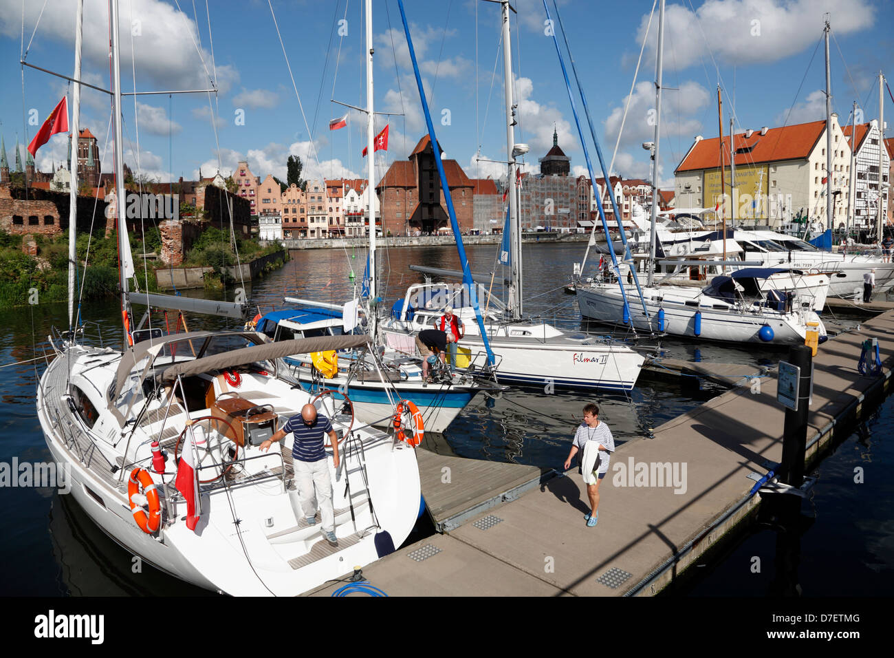 Sailing boats at river Motlawa, Gdansk, Poland Stock Photo - Alamy