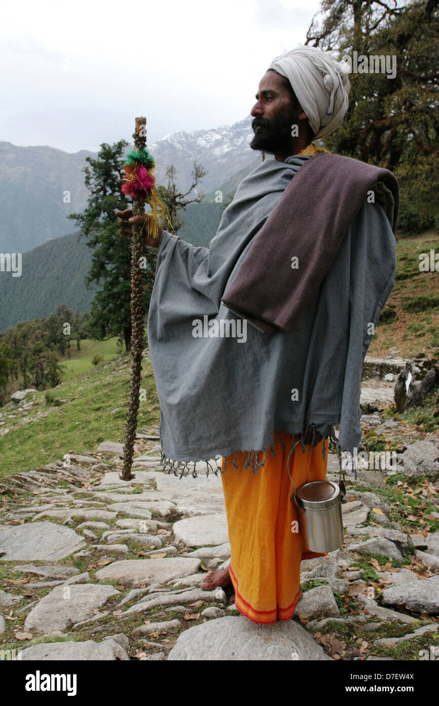 Sadhu With A Stick High Resolution Stock Photography and Images - Alamy