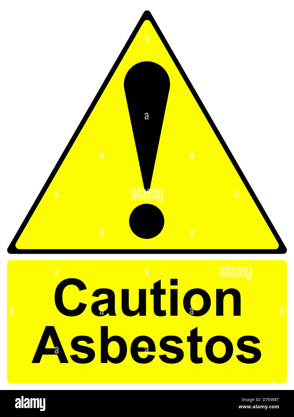 Caution asbestos sign Stock Photo - Alamy
