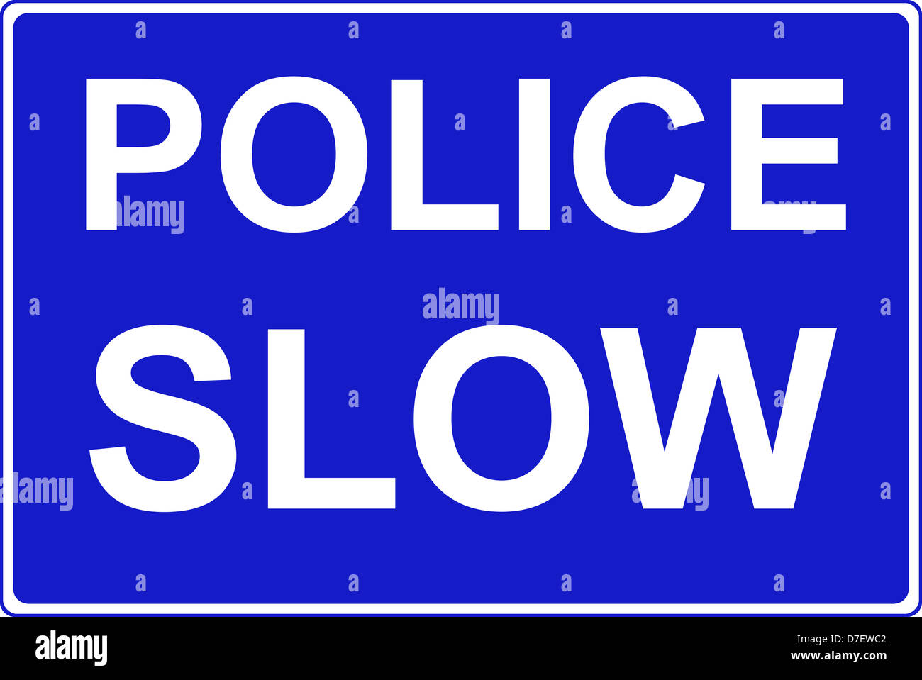 Police slow sign Stock Photo - Alamy
