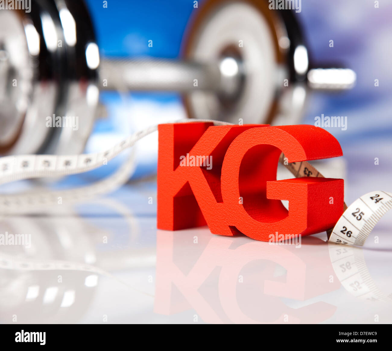 Fitness time, dumbbell Stock Photo - Alamy