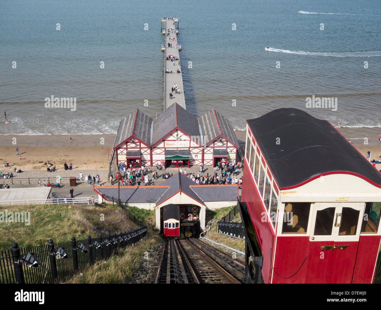 Cliff lift, Saltburn by the Sea, North Yorkshire, England, UK Stock ...