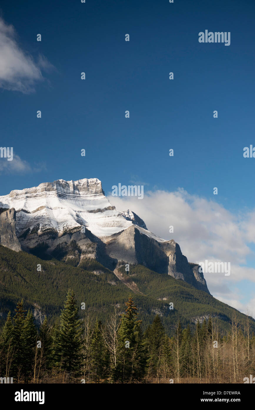 Rugged canadian rockies in banff national park;Alberta canada Stock ...