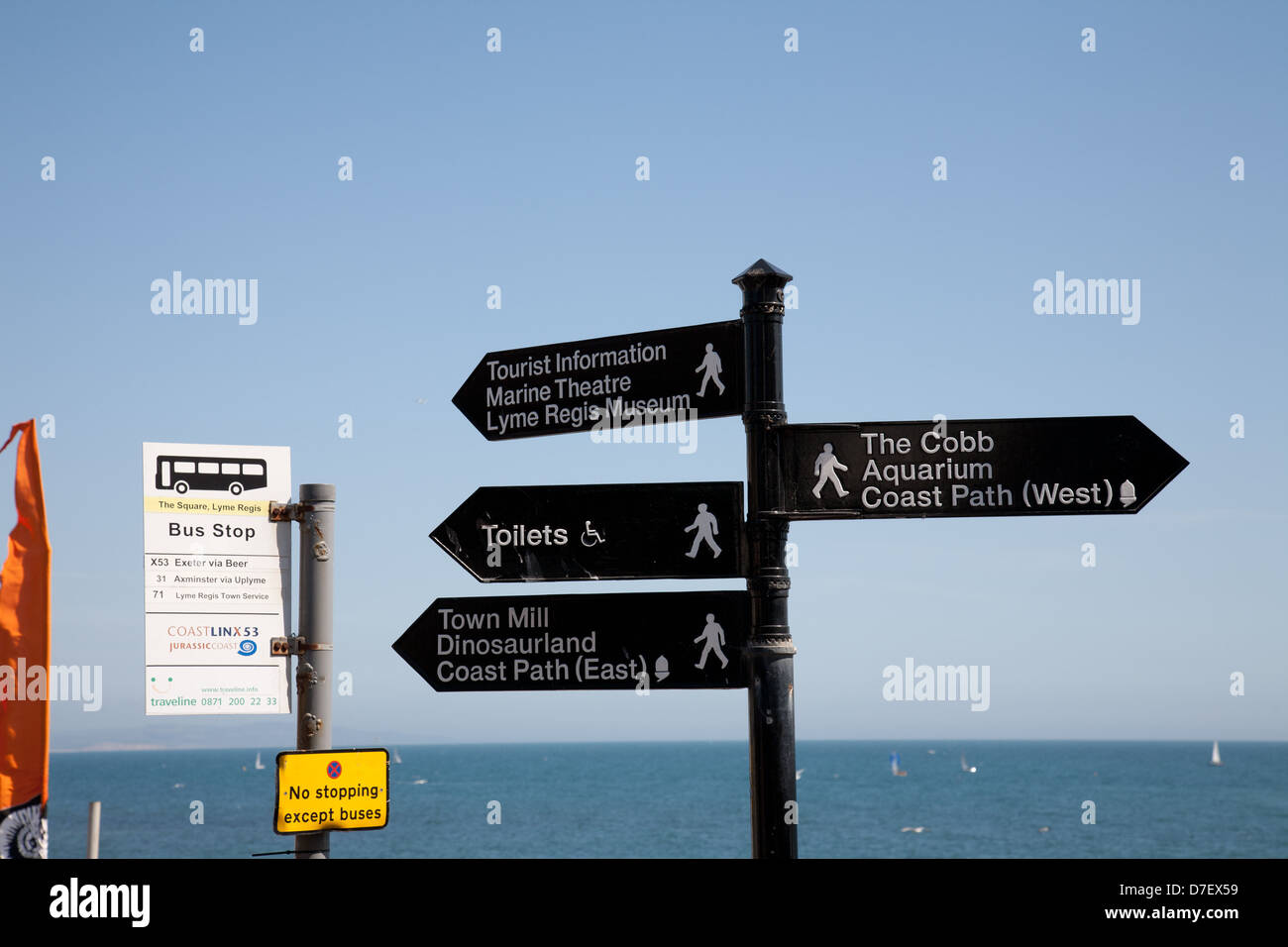 Sign in Lyme Regis Dorset England UK Stock Photo - Alamy