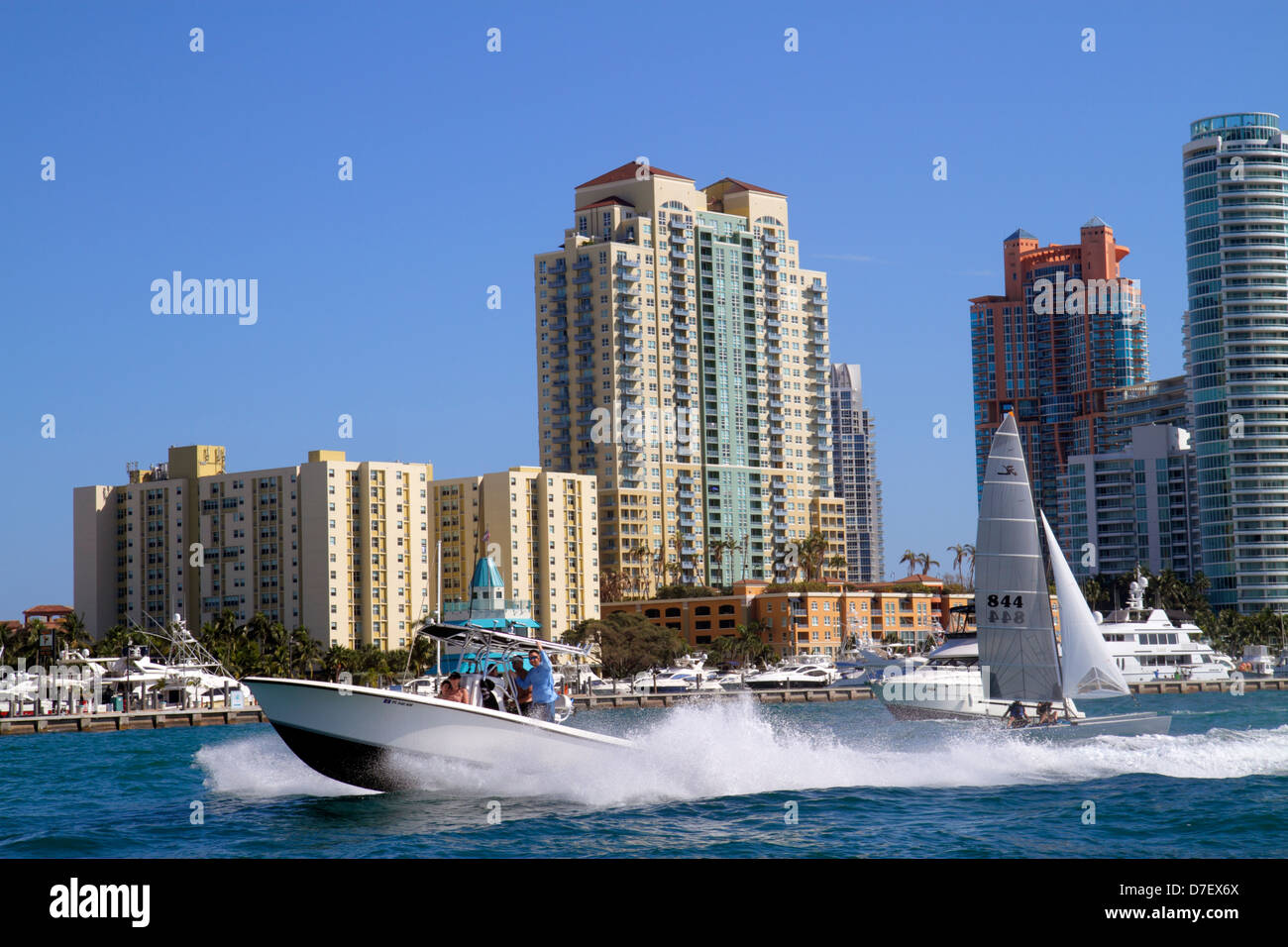 Miami Beach Florida,Biscayne Bay water,condominium condominiums condo ...