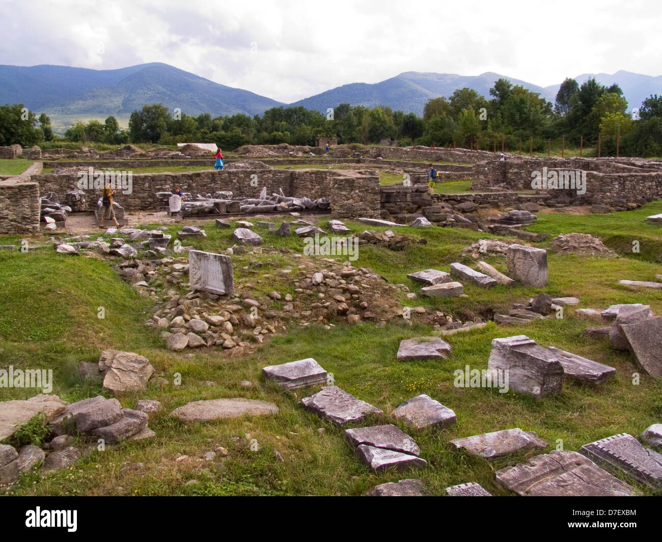 europe, romania, transylvania, roman ruins of sarmizegetusa, deva area ...