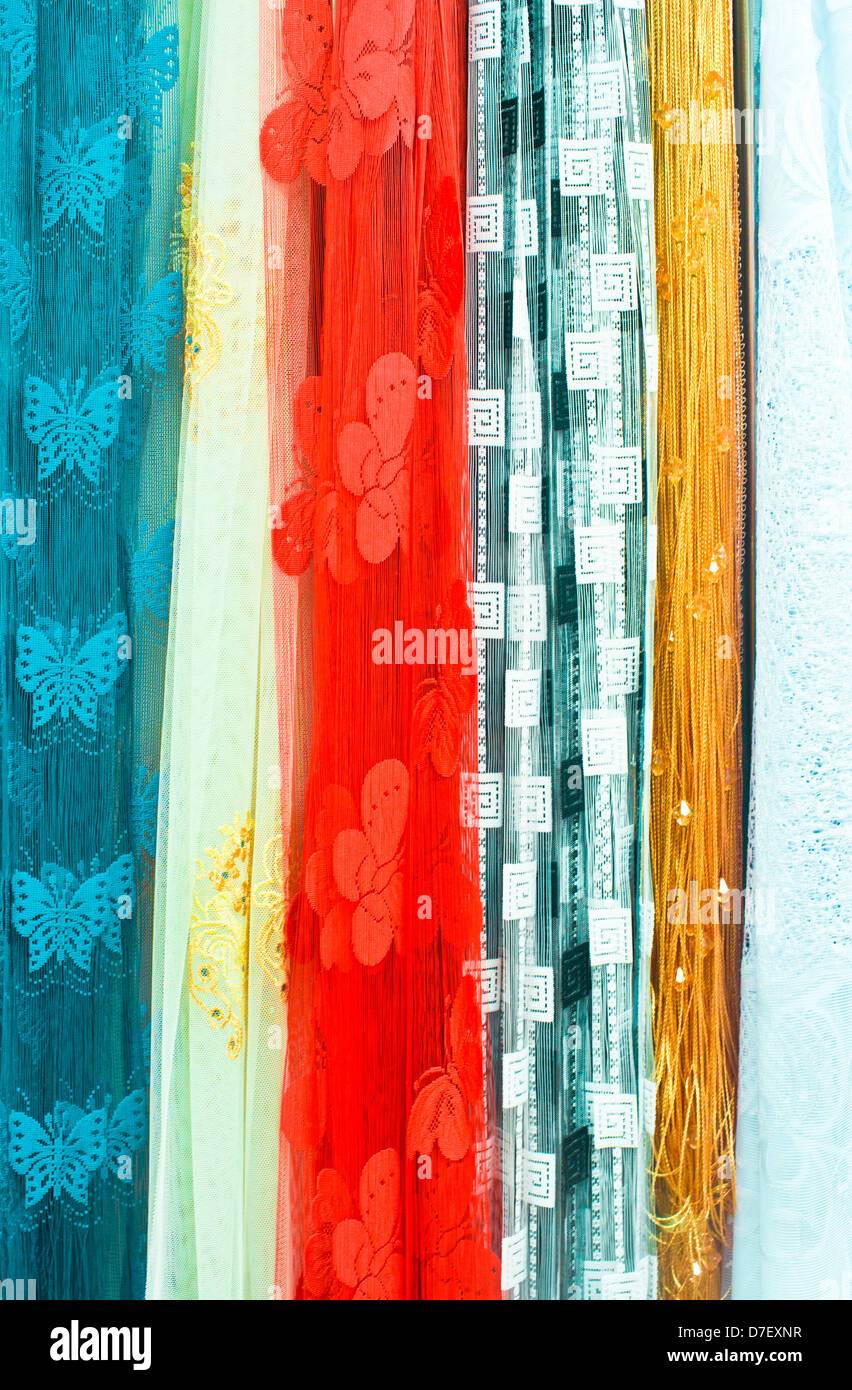 textile tulle assortment Stock Photo - Alamy