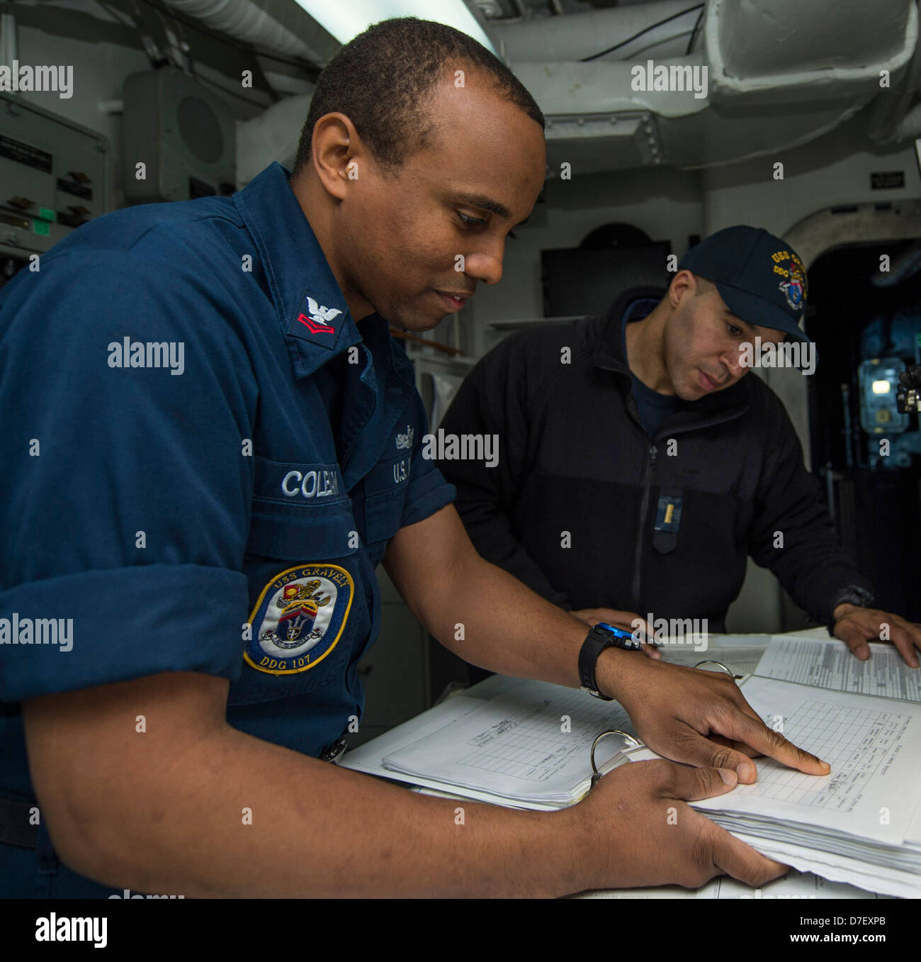 Sailors conduct maintenance and material management Stock Photo - Alamy