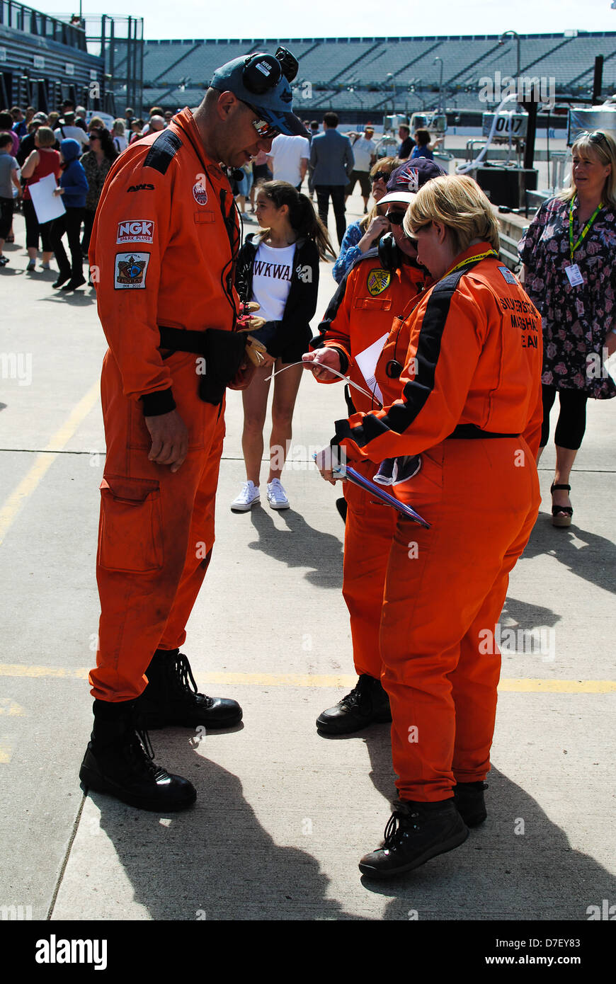 Motor Race marshalls Stock Photo - Alamy