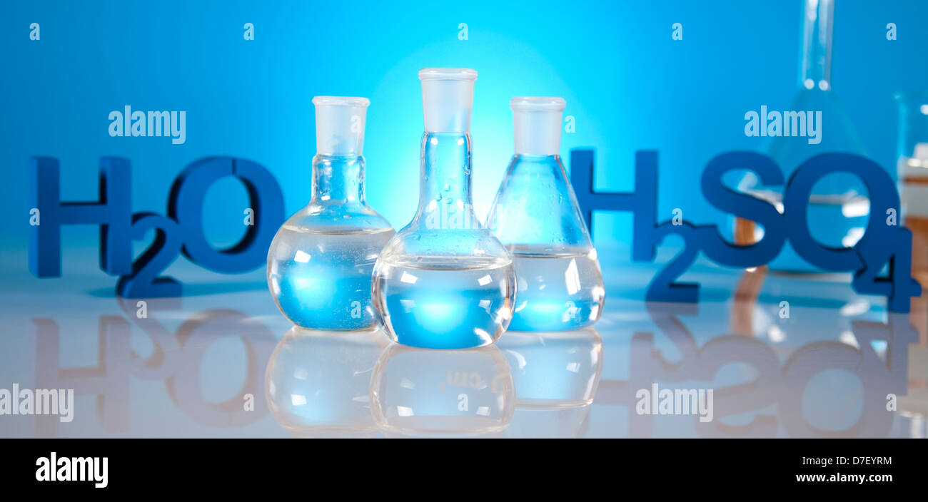 Laboratory glass, Chemistry science formula Stock Photo - Alamy