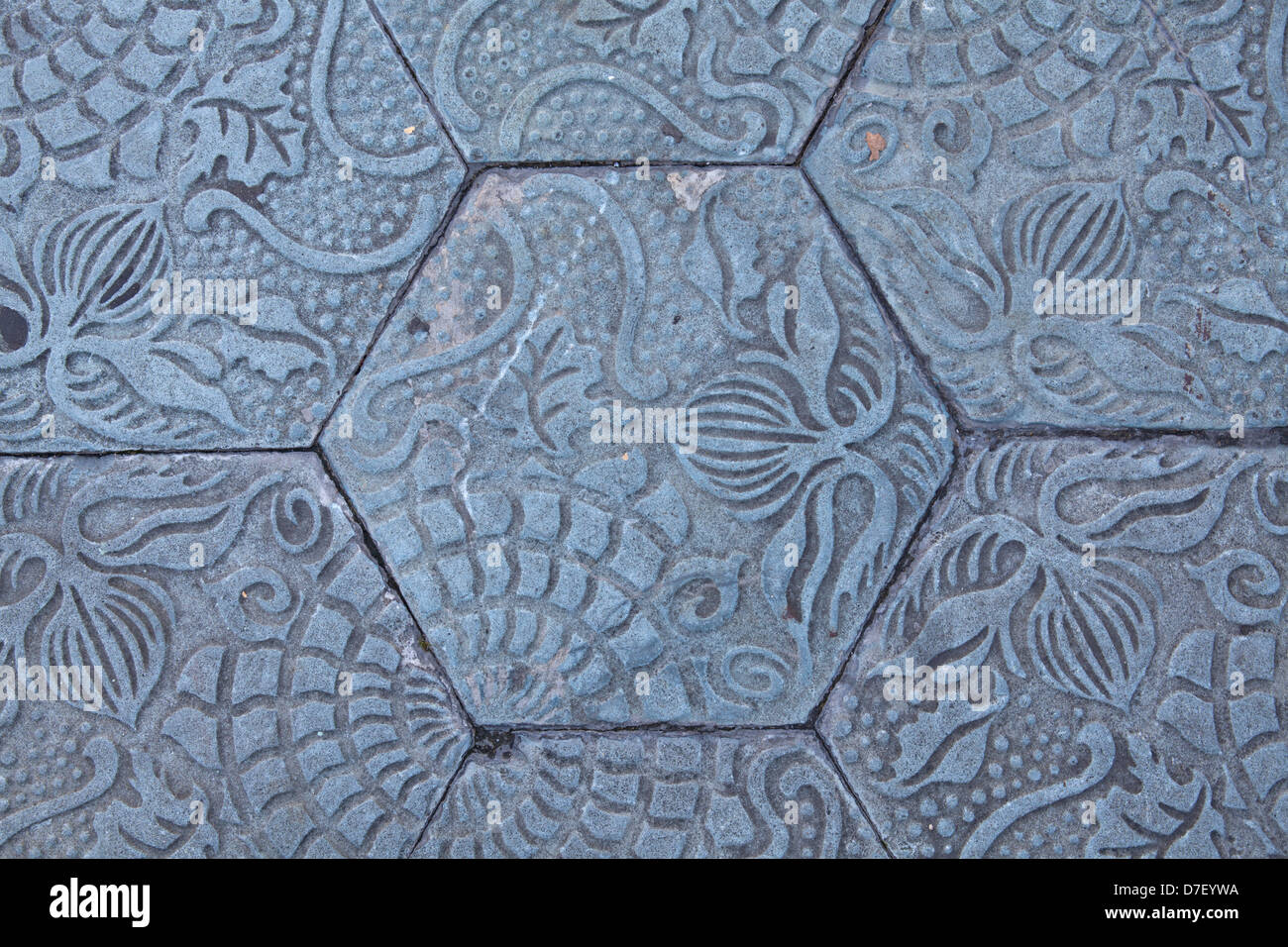 Macro view of sidewalk stones in Barcelona, Spain Stock Photo - Alamy
