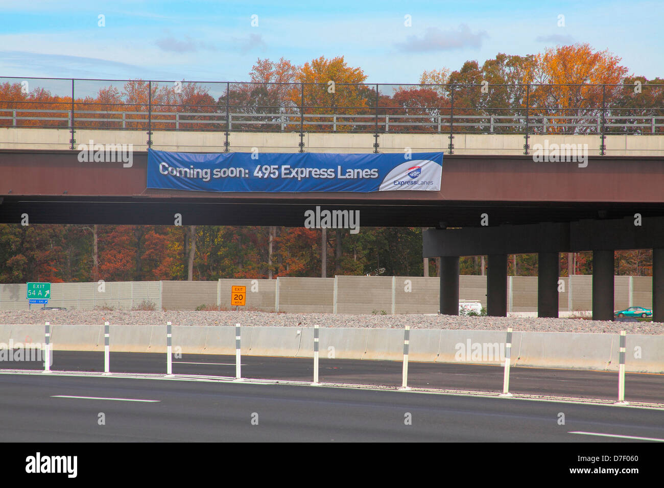 'Coming soon|: 495 Express Lanes' banner hanging on the Braddock Road ...