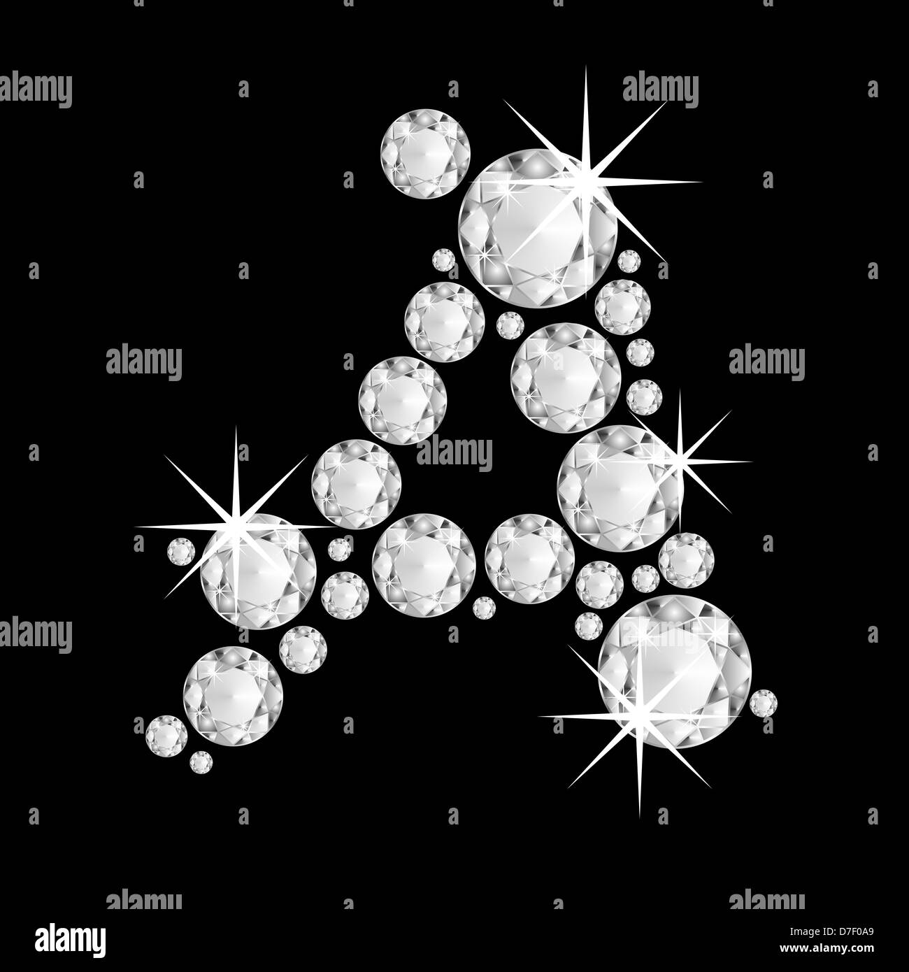 Luxury jewelry alphabet diamonds Stock Photo - Alamy