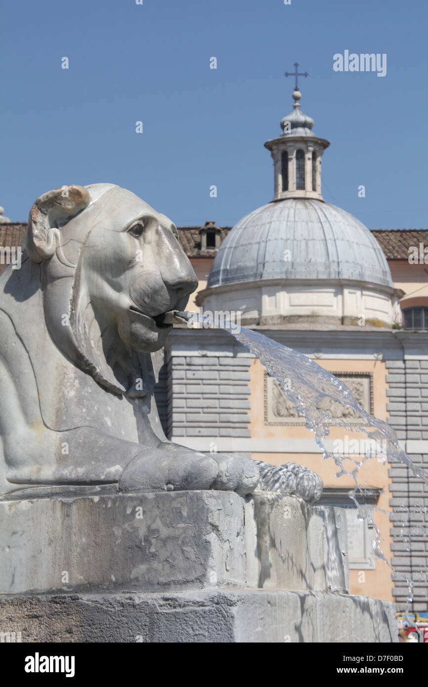 Italy rome fountain head lion hi-res stock photography and images - Alamy