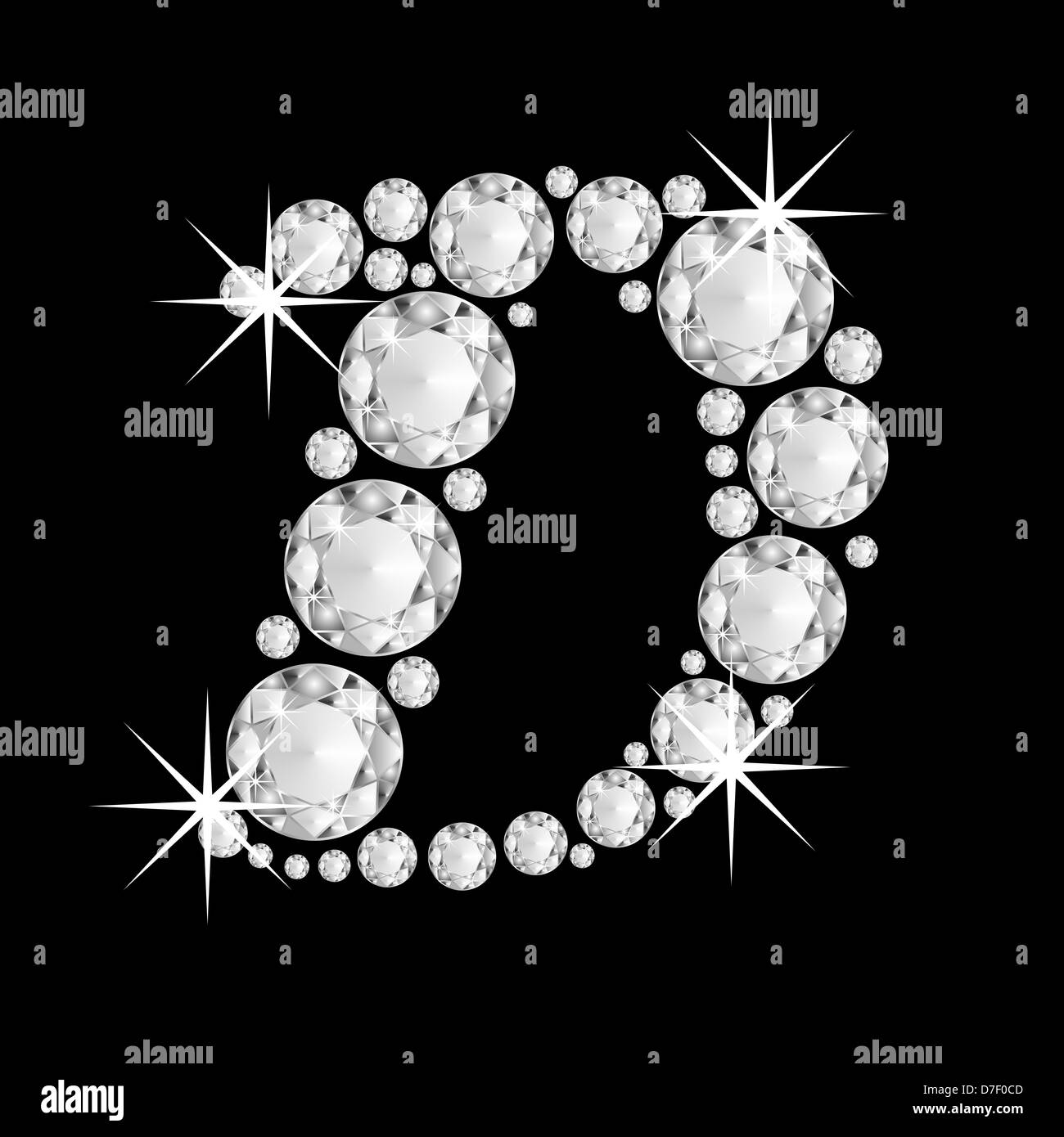 Luxury jewelry alphabet diamonds Stock Photo - Alamy