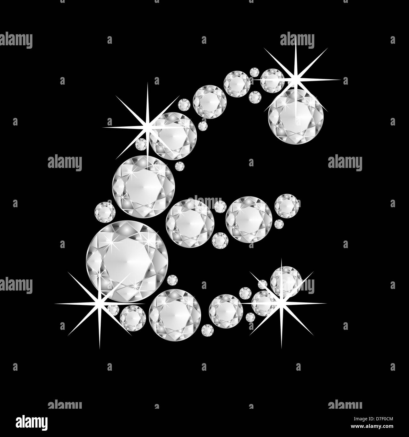 Luxury jewelry alphabet diamonds Stock Photo - Alamy