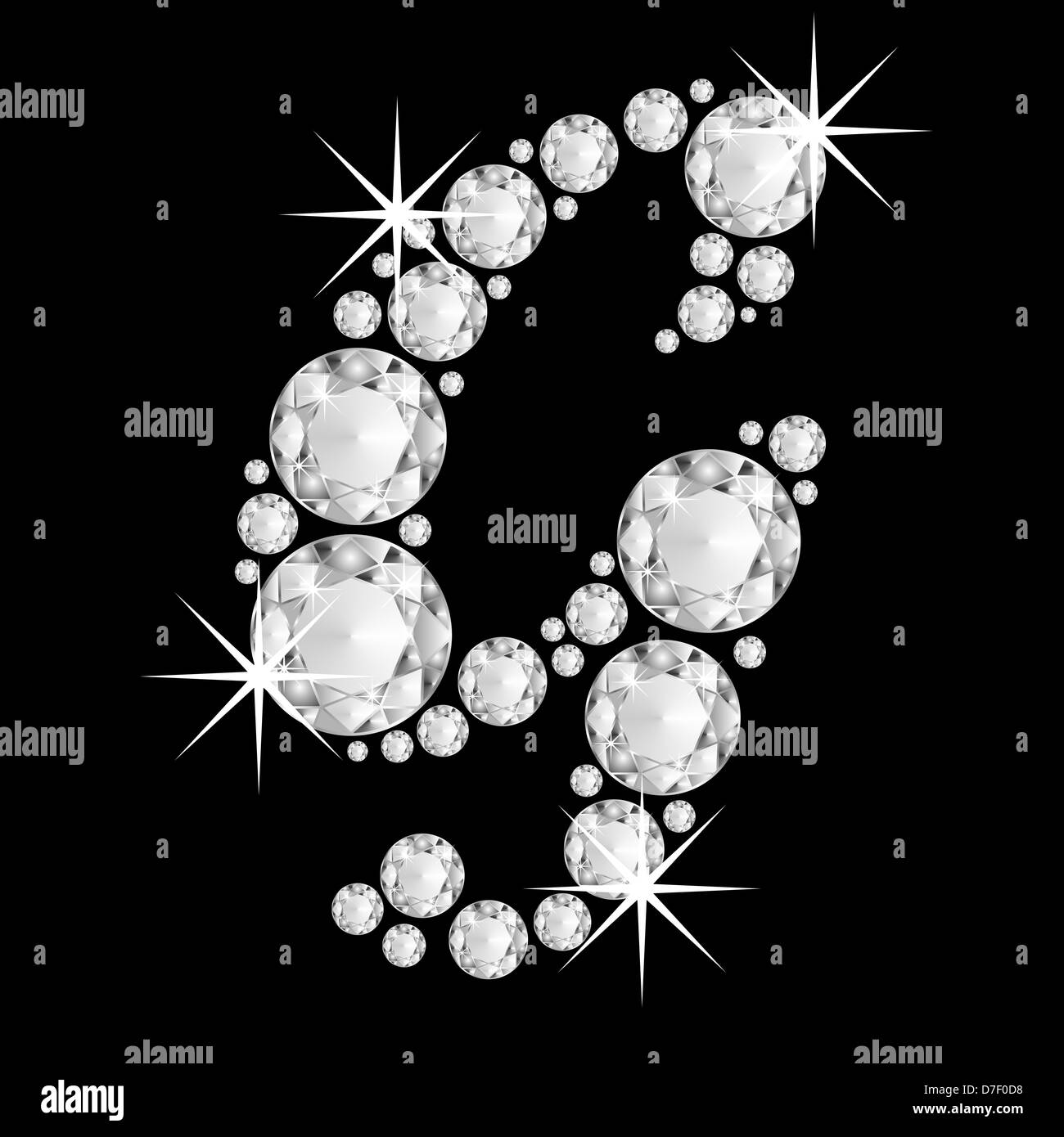 Luxury jewelry alphabet diamonds Stock Photo - Alamy