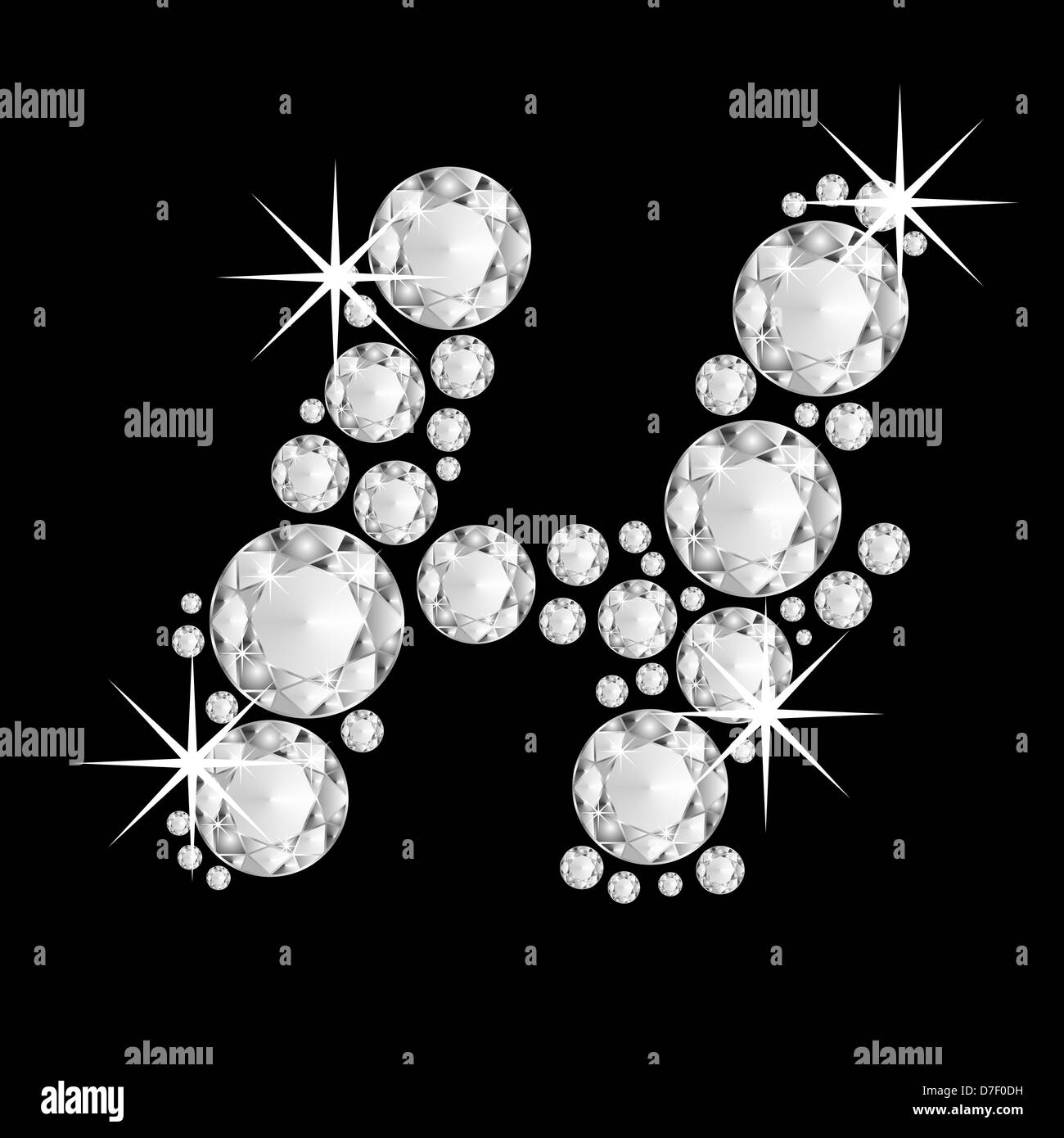 Luxury jewelry alphabet diamonds Stock Photo - Alamy