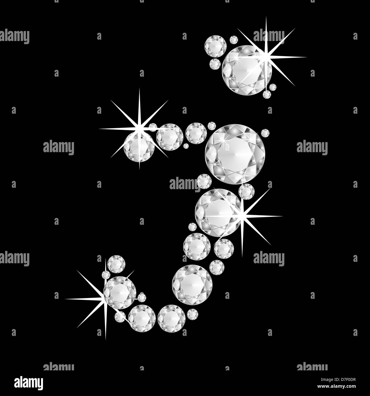 Luxury jewelry alphabet diamonds Stock Photo - Alamy