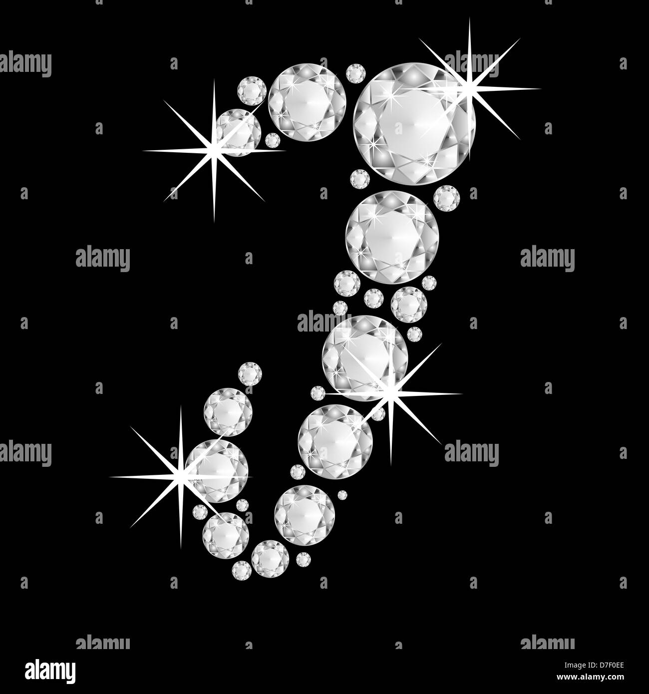Luxury jewelry alphabet diamonds Stock Photo - Alamy