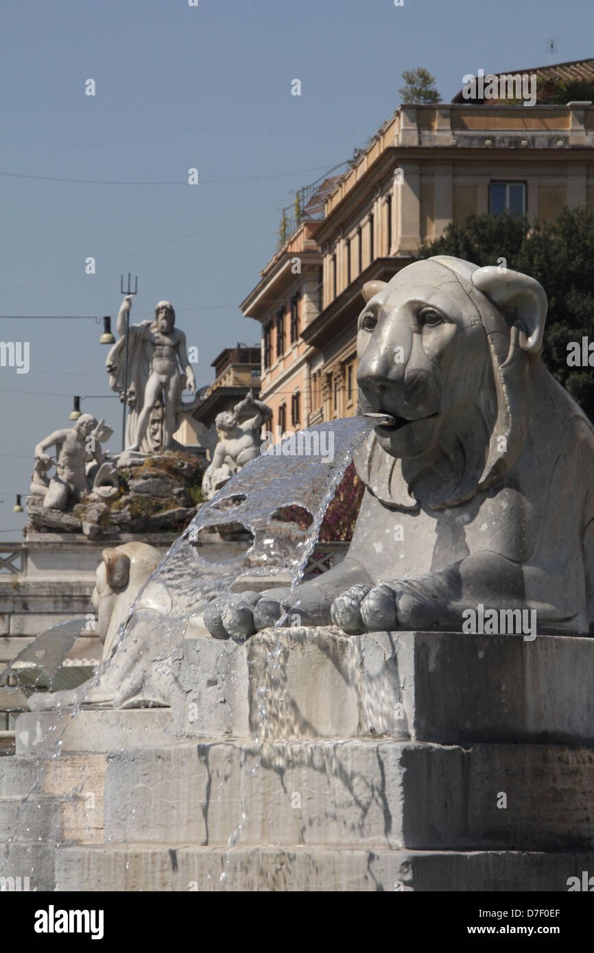 Italy rome fountain head lion hi-res stock photography and images - Alamy