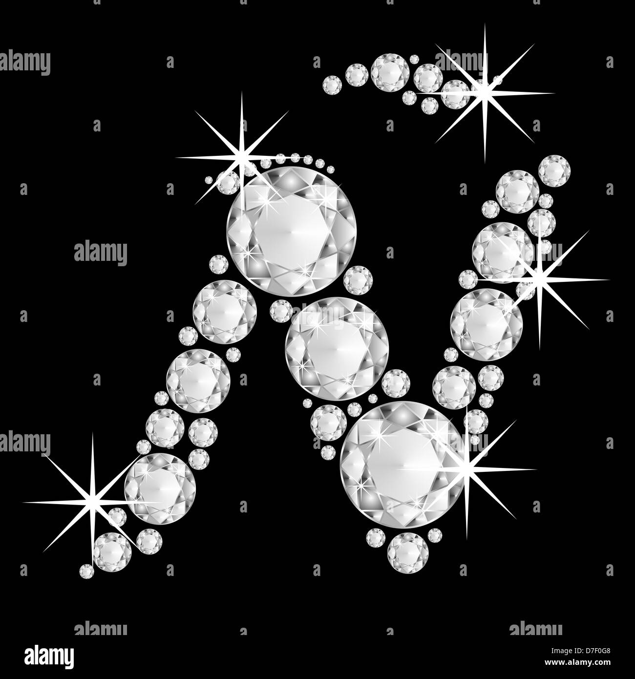 Luxury jewelry alphabet diamonds Stock Photo - Alamy