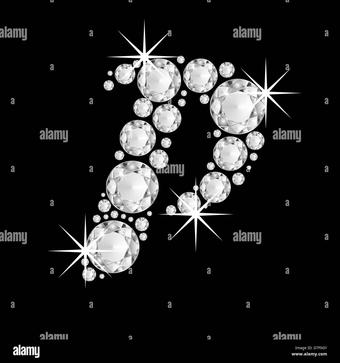 Luxury jewelry alphabet diamonds Stock Photo - Alamy