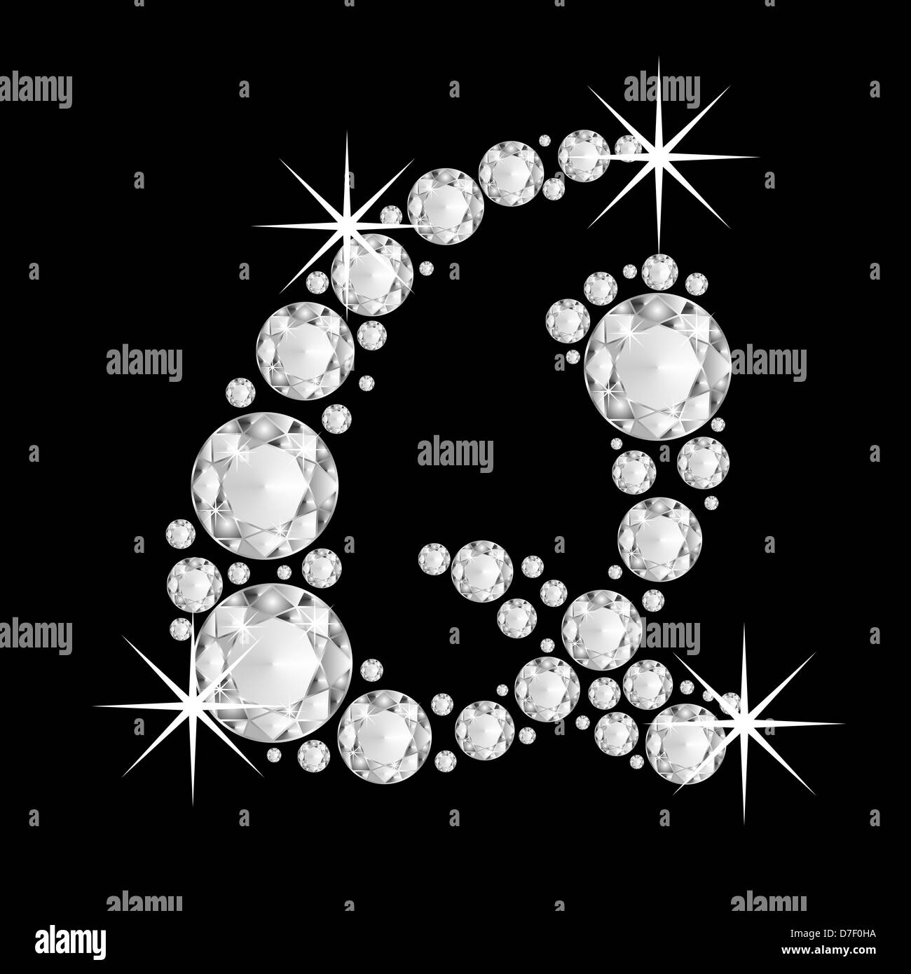 Luxury jewelry alphabet diamonds Stock Photo - Alamy