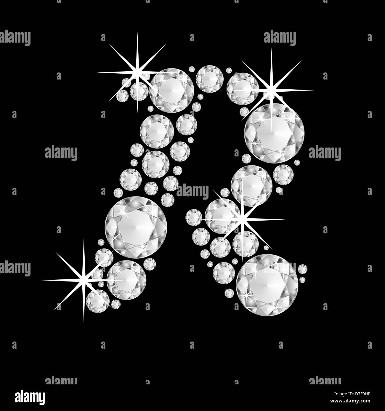 Luxury jewelry alphabet diamonds Stock Photo - Alamy