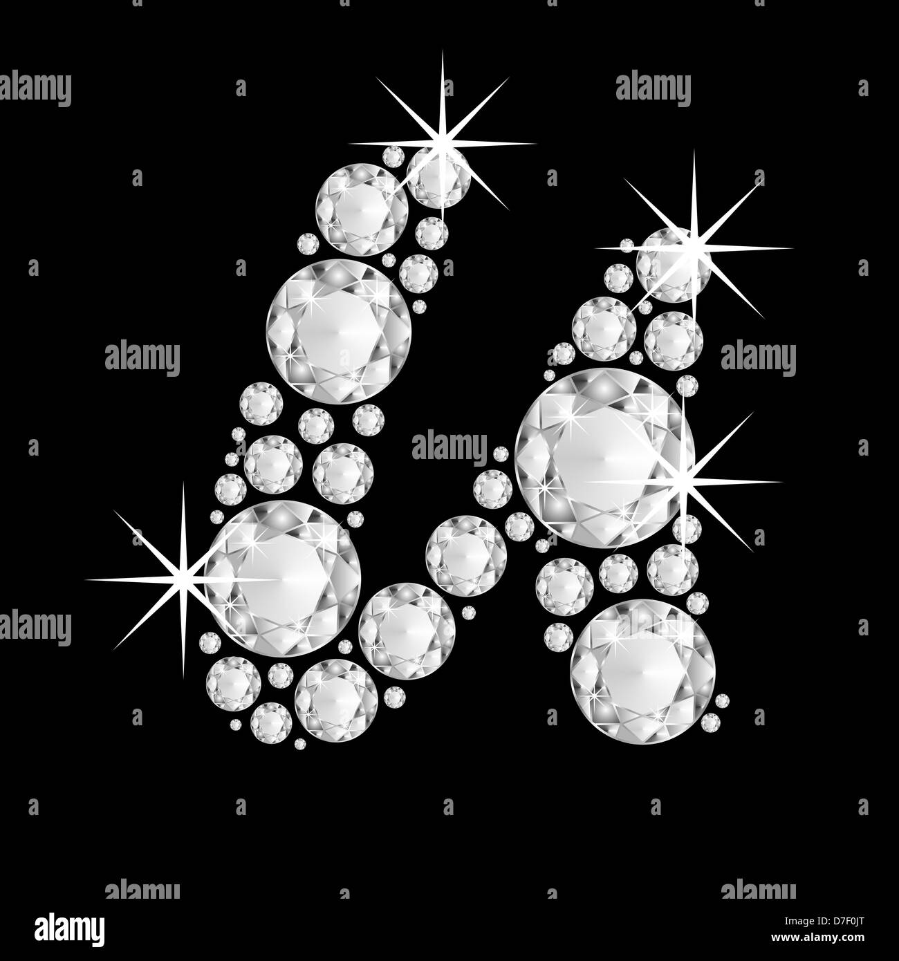 Luxury jewelry alphabet diamonds Stock Photo - Alamy