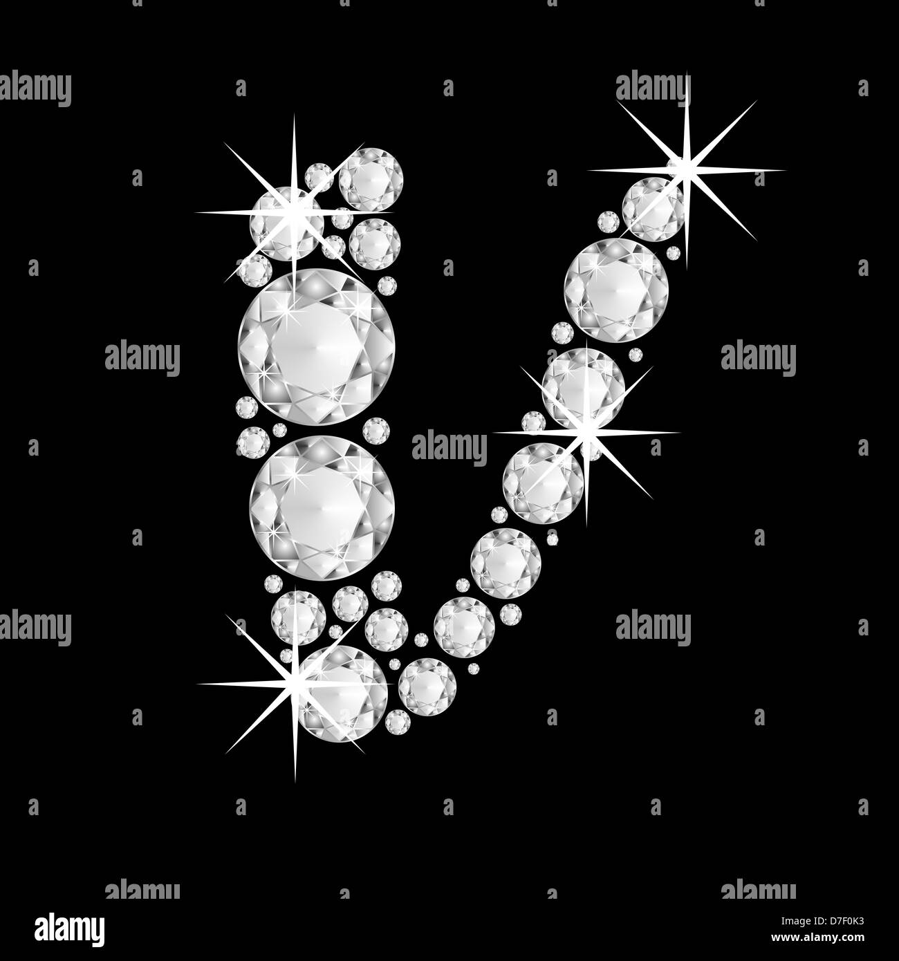 Luxury jewelry alphabet diamonds Stock Photo - Alamy