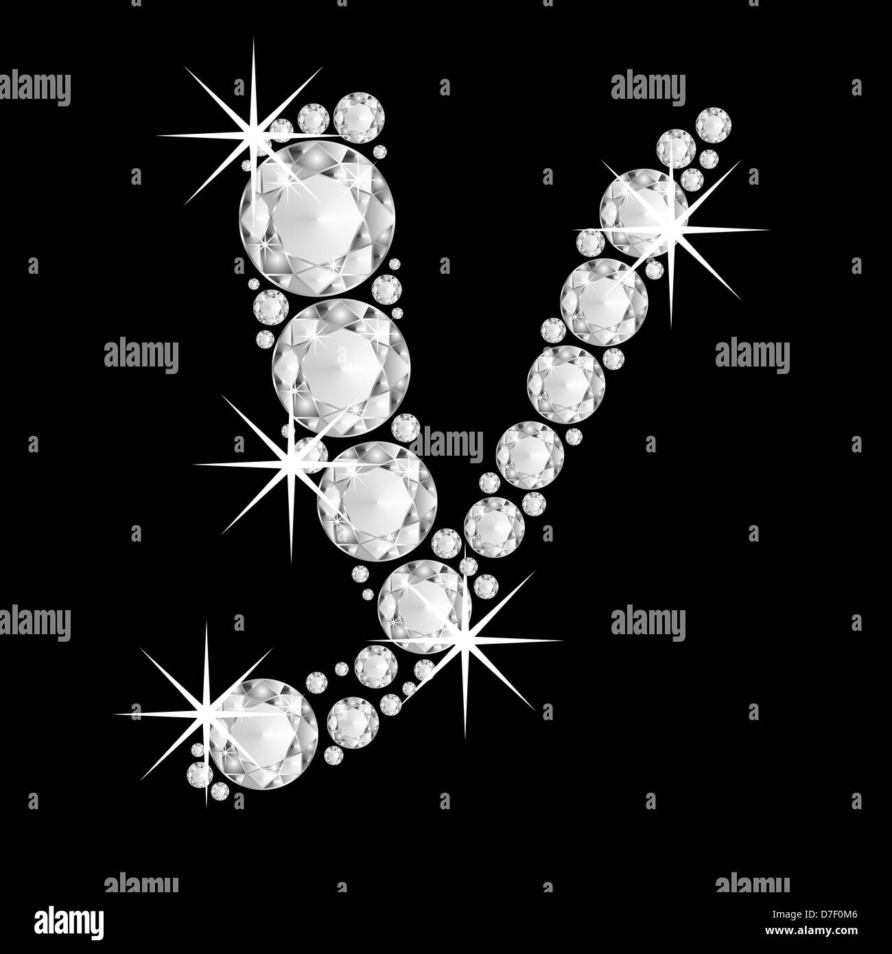 Luxury jewelry alphabet diamonds Stock Photo - Alamy