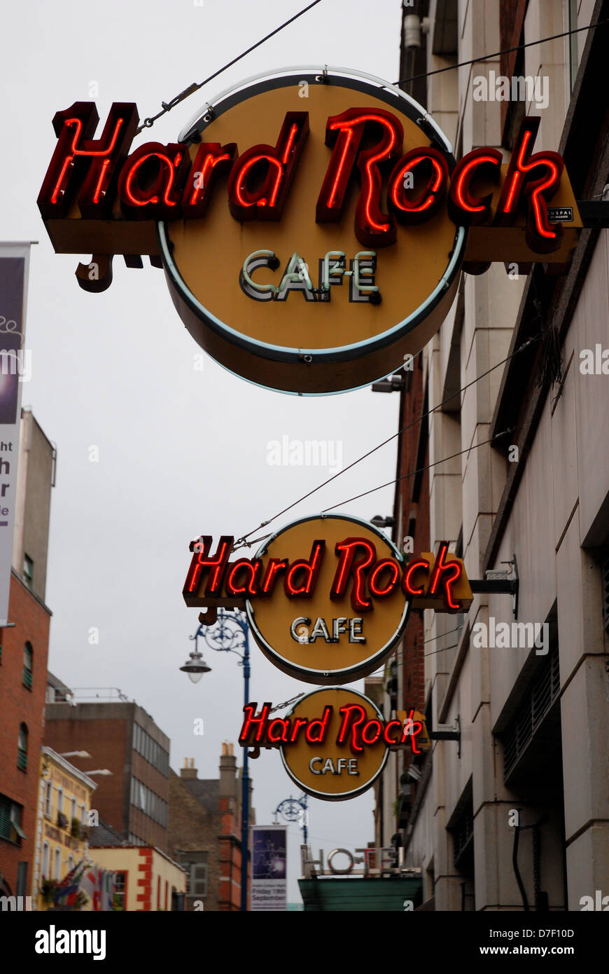 Hard Rock cafe signs in Dublin, Ireland Stock Photo - Alamy