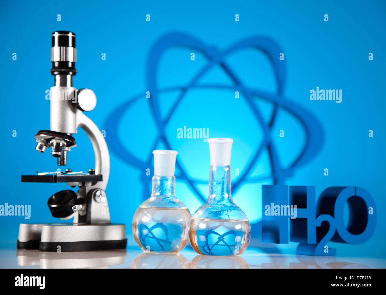 Laboratory glass, Chemistry science formula Stock Photo - Alamy