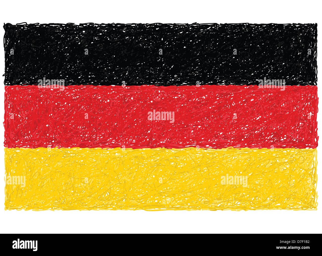 hand drawn illustration of flag of Germany Stock Photo - Alamy
