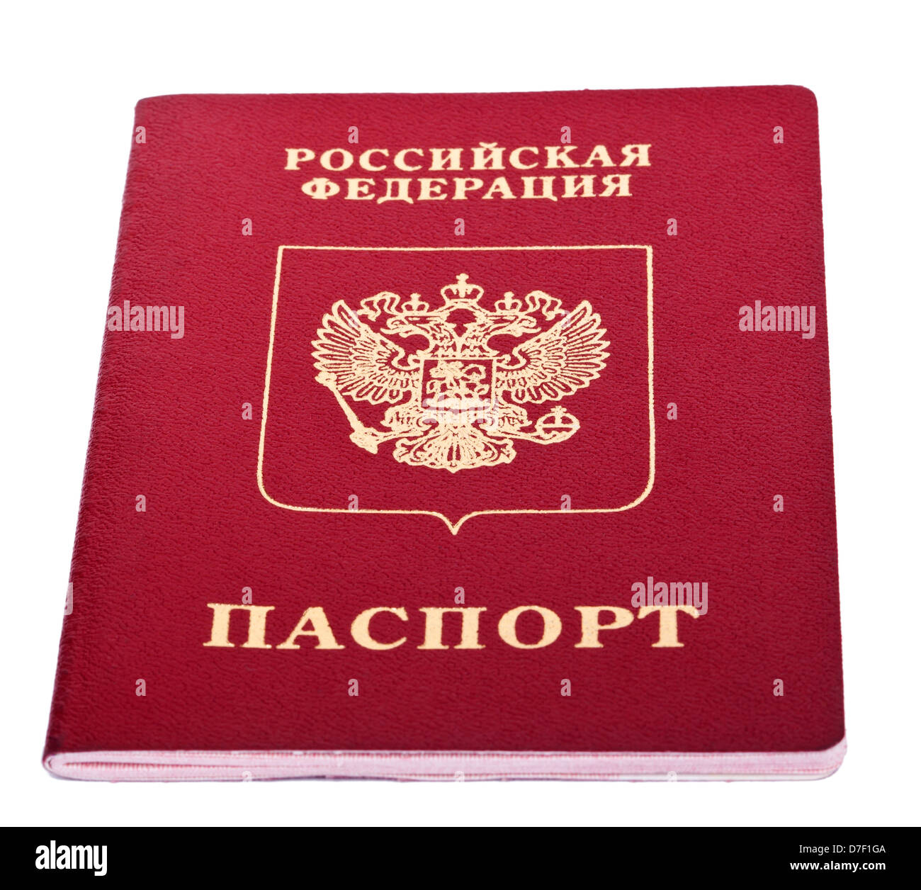 A Russian passport Isolated on white background Stock Photo - Alamy