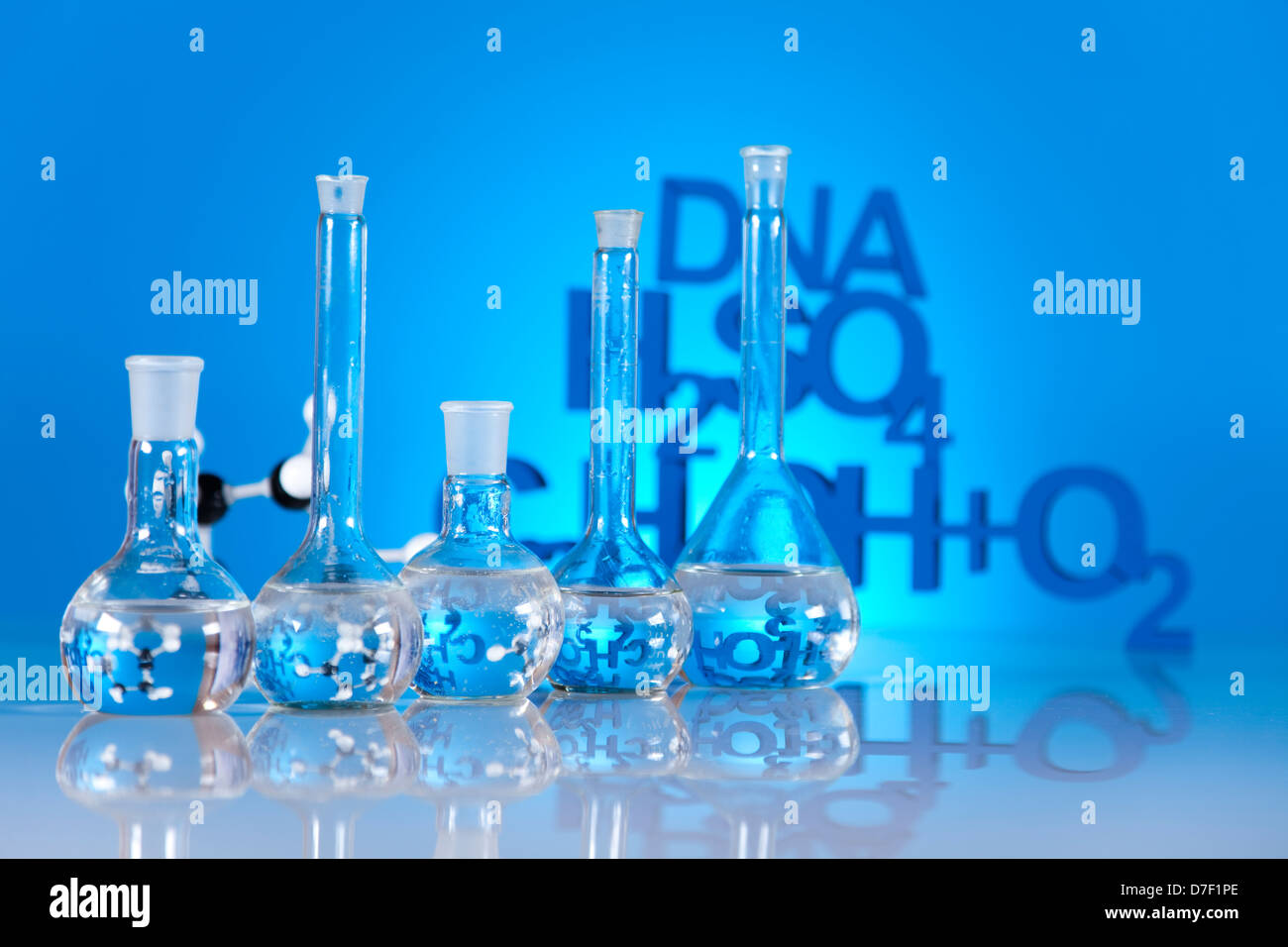 Laboratory glass, Chemistry science formula Stock Photo - Alamy