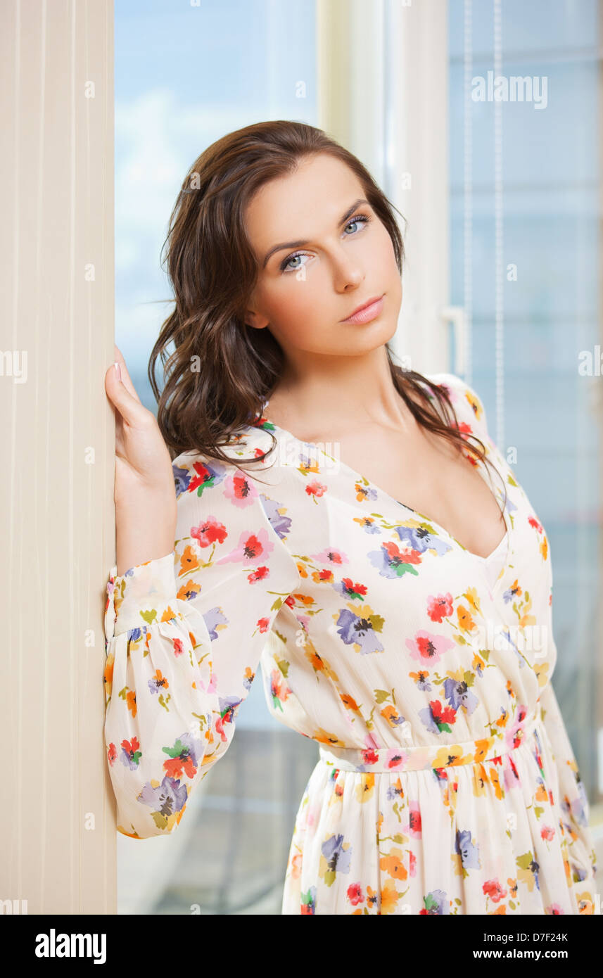 picture of smiling woman at home Stock Photo - Alamy