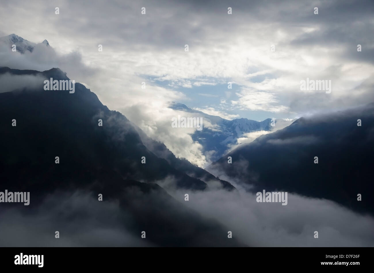 Himalaya mountain view from local airplane window;Nepal Stock Photo - Alamy