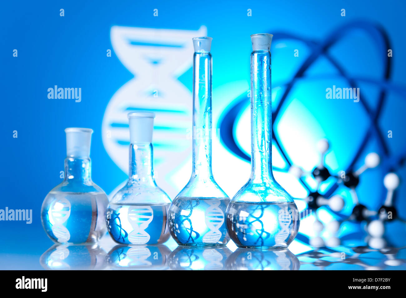 Chemistry science formula, Laboratory glassware Stock Photo - Alamy